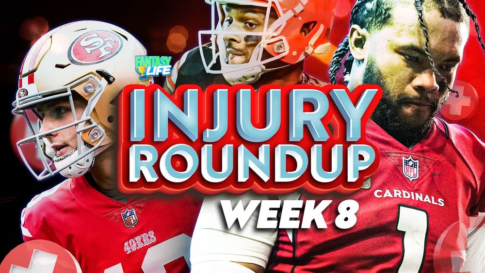 Week 8 Injury Roundup. Updates on Key Fantasy Football Injuries.